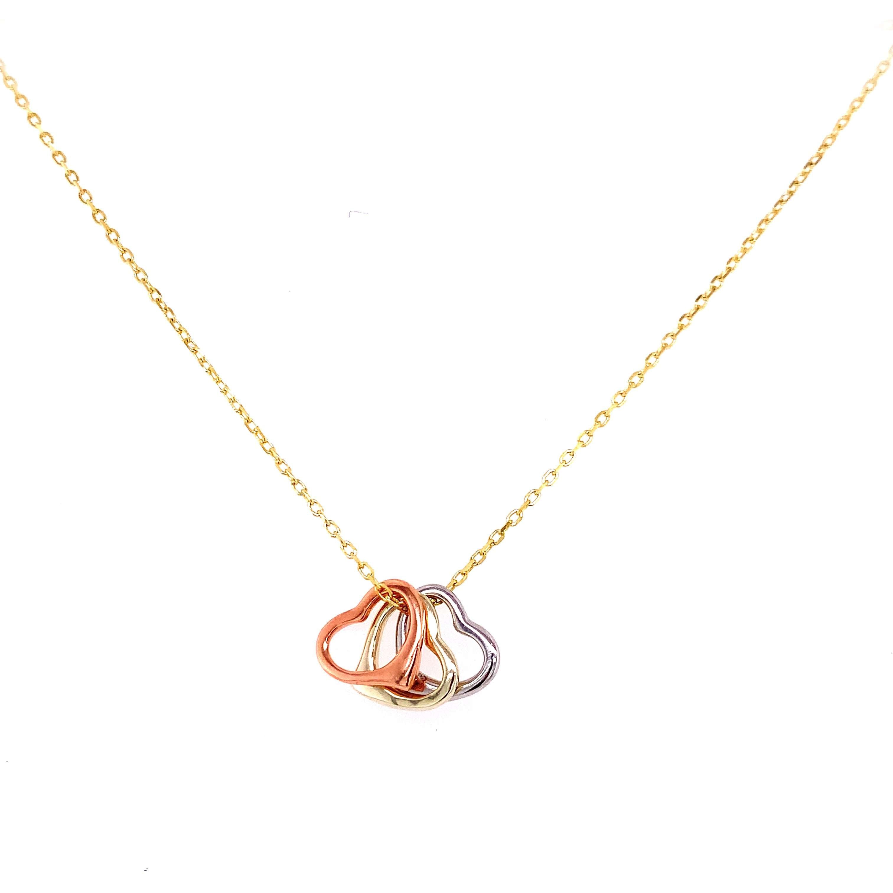 Tri Colored Open Heart Necklace – It's All A Gift